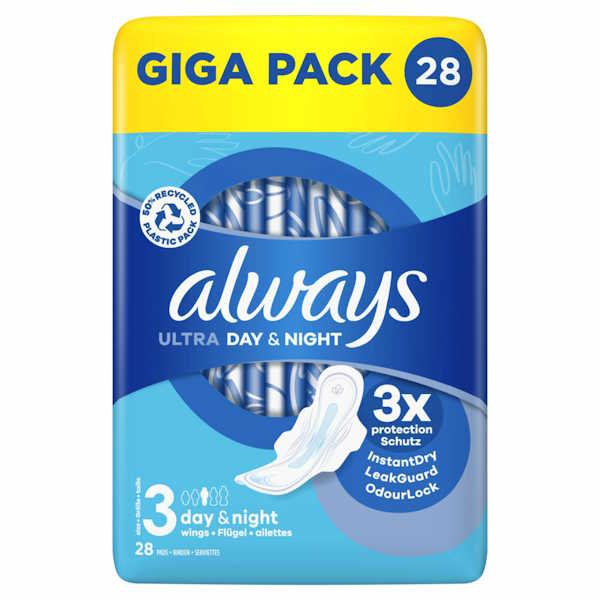Always Ultra Day & Night Wings Big Pack 28 stk. - Brands - Spotdiscount